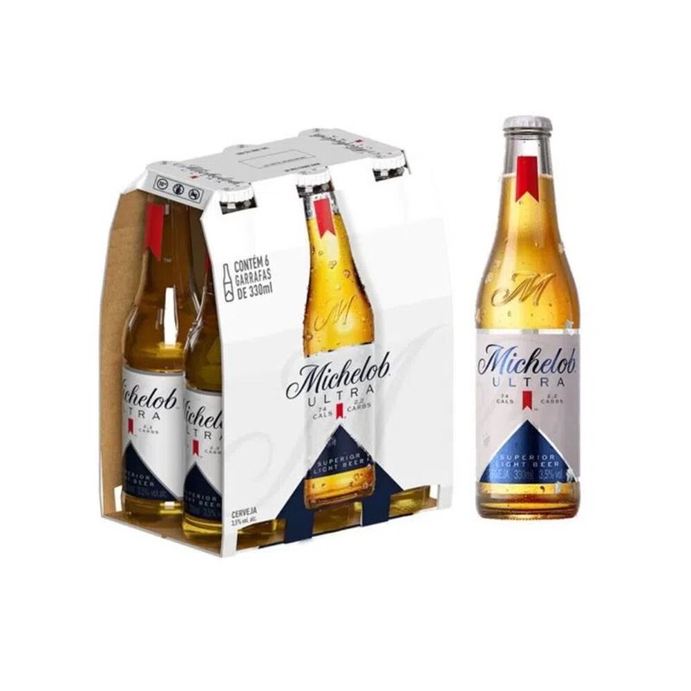Cerveja Michelob Ultra Long Neck 330ml C/ 6 Unid.